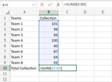 Using SUM function in excel – AtulHost